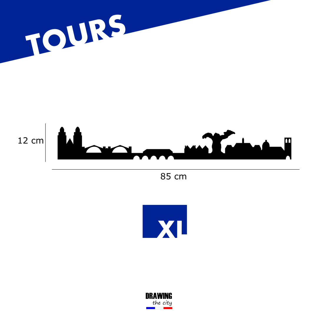 LINE - SKYLINE de TOURS - 85 cm - genevieve lethu