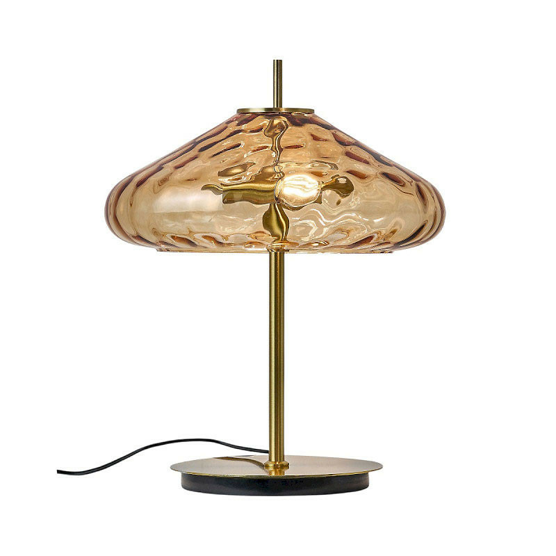 Lampe à Poser Led Cyrus Verre ambré métal 40x40x53cm - legens jardins d ...